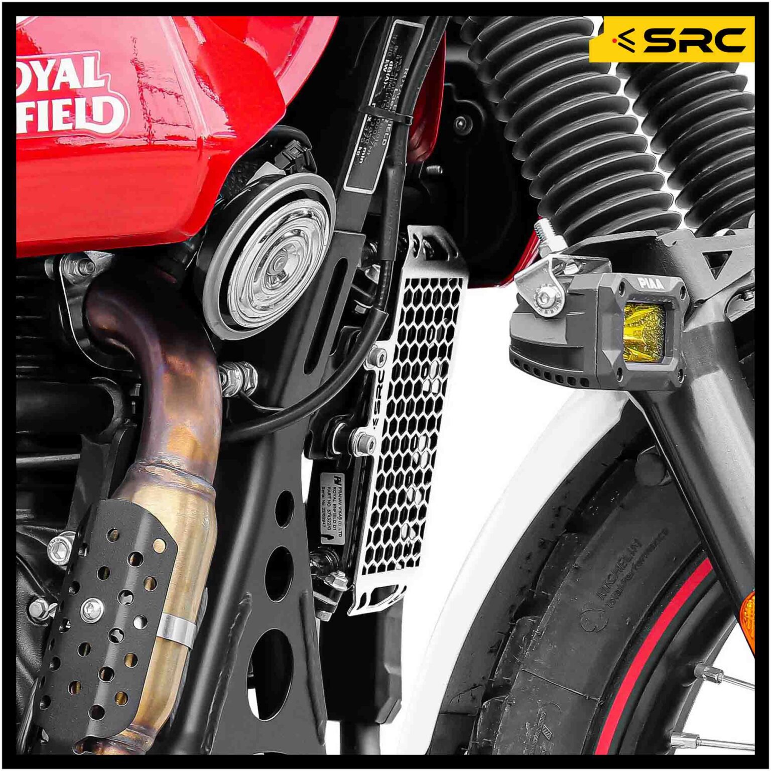 OILCOOLER GUARD FOR ROYAL ENFIELD SCRAM 411/LS410 - SRC THAILAND